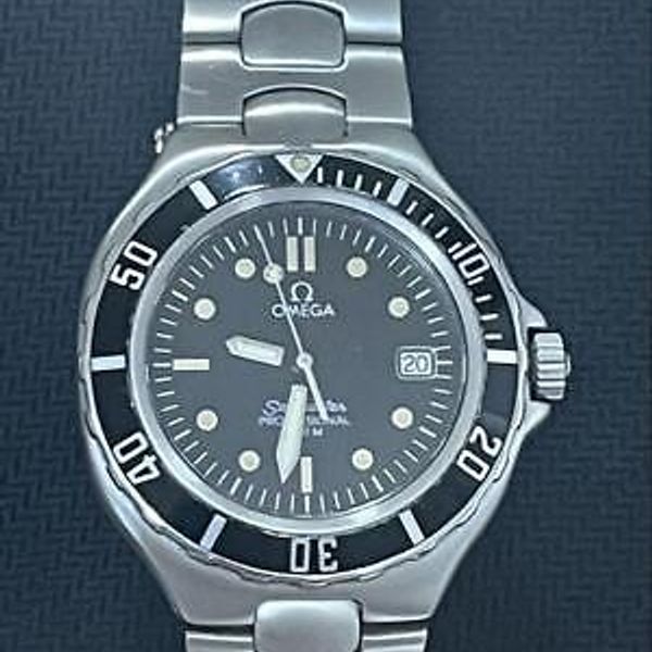 Omega Seamaster 200 Pre-bond Professional Black Slv Quartz Mens Watch ...
