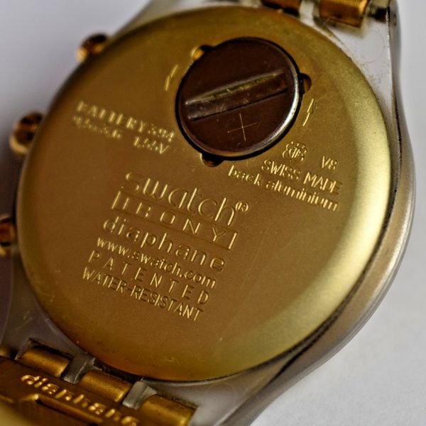 RARE! Swatch Irony Watch Women's Diaphane AG 2005 Gold Watch NEW ...