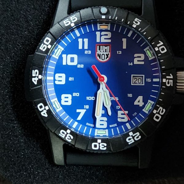 Luminox 0323 Sea Turtle Giant 0320 Men's Blue Dial 44mm Watch ...