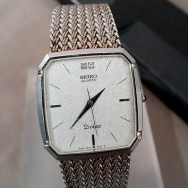 * NEAR MINT * Vintage Seiko Dolce Tank Shape 9521-5210 Quartz Men's Watch | WatchCharts Marketplace