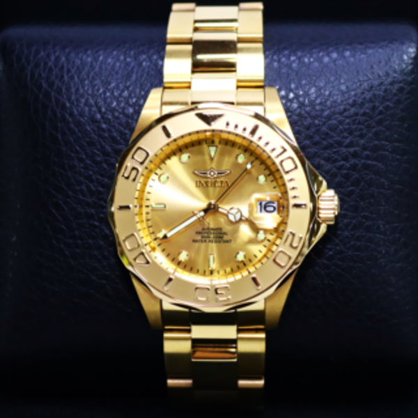 Invicta Men s 13929 Pro-Diver 18k Gold Ion-Plated Automatic Dive Watch ...
