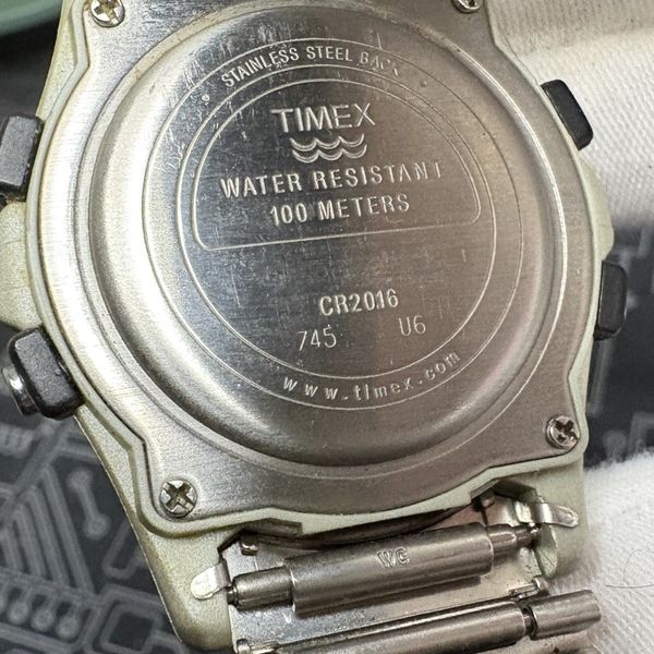 TIMEX Indiglo Atlantis 100 Digital Watch Men 745 Chronograph Alarm NEW ...