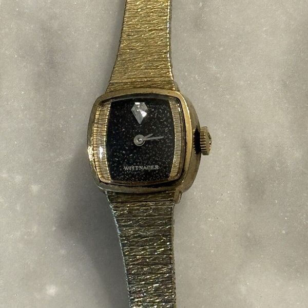 Vintage Wittnauer Gold Tone Stainless Women's Watch Wind Up Mechanical ...