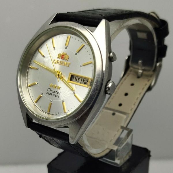 VINTAGE ORIENT CRYSTAL 21 JEWELS AUTOMATIC EM04-C3-B WRIST WATCH FOR ...