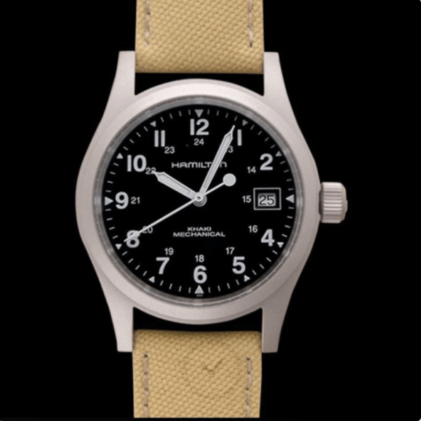 Hamilton Khaki Field Mechanical Power Reserve Sapphire Crystal Watch ...