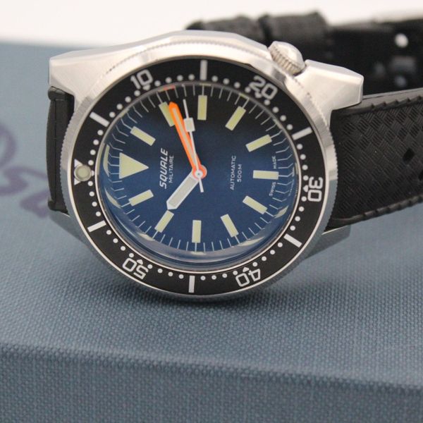 Squale Militaire 500 Meter Swiss Automatic Dive Watch with Polished ...