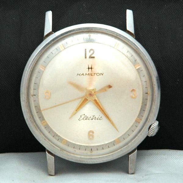 1960s HAMILTON ELECTRIC Nautilus MENS SS WATCH VTG 500 505 RARE PARTS ...