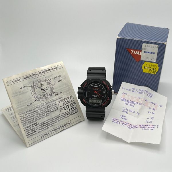 Timex Matterhorn Altimeter Dual Display Analog Digital Watch Ultra Rare ...