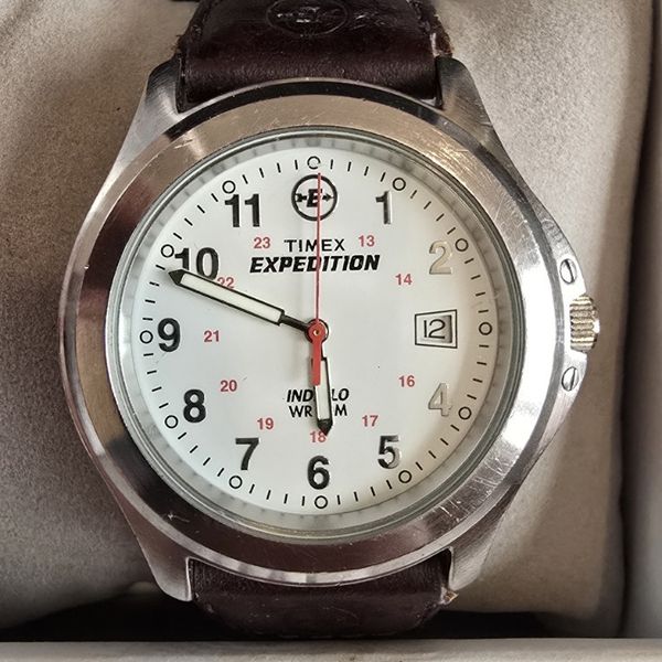TIMEX EXPEDITION ANALOGUE MENS WATCH WITH INDGLO LIGHT NEW BATTERY ...