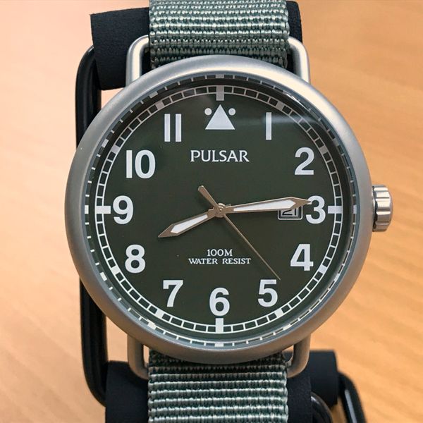 Pulsar Classic Aviator Olive Green Dial Quartz | WatchCharts Marketplace
