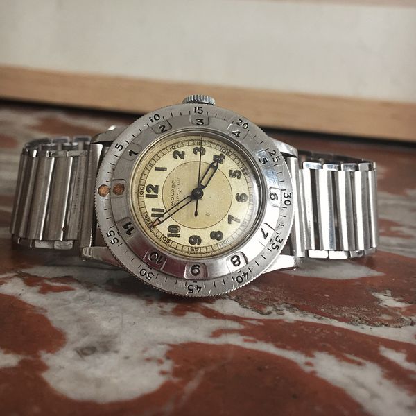 FS : Rare vintage Movado Cronoplan double bezels / 1940's / central ...