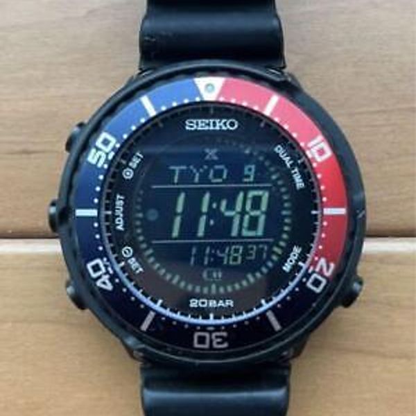 Seiko PROSPEX S802-00A0 Pepsi Diver Quartz Day/Date Chronograph Men's Watch | WatchCharts ...