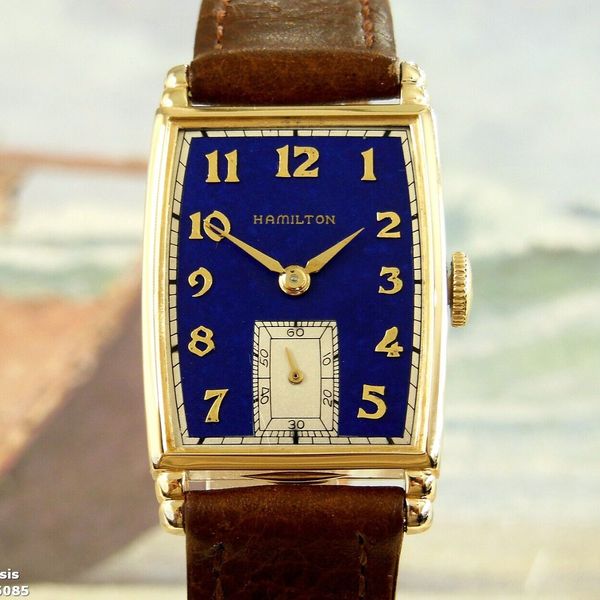 1946 Vintage HAMILTON MYRON, Stunning BLUE Dial, Serviced, 1 Year ...