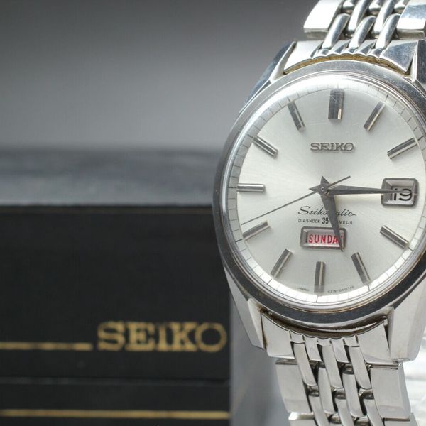 1966 [N MINT] Seiko Seikomatic 6218-8971 Weekdater Silver AT Men's ...