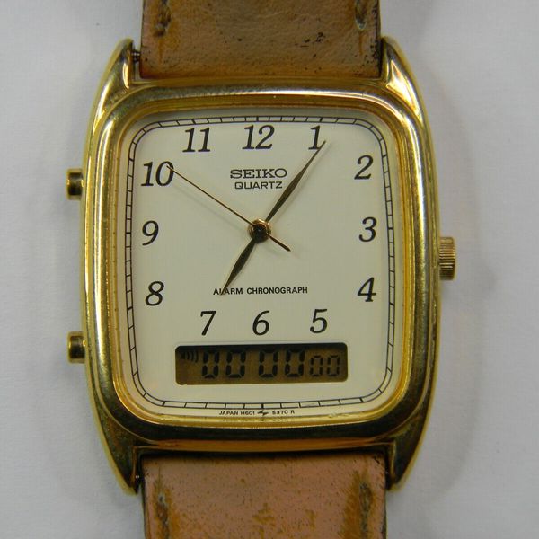 NICE VINTAGE SEIKO H601 MENS LCD CHRONOGRAPH QUARTZ WATCH - RUNS WELL ...