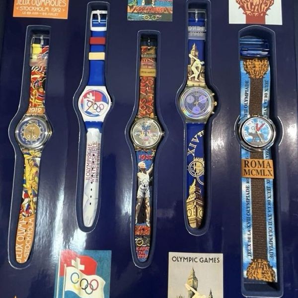 Swatch Historical Olympic Games Collection 1996 Set of 9 Watches in Box ...
