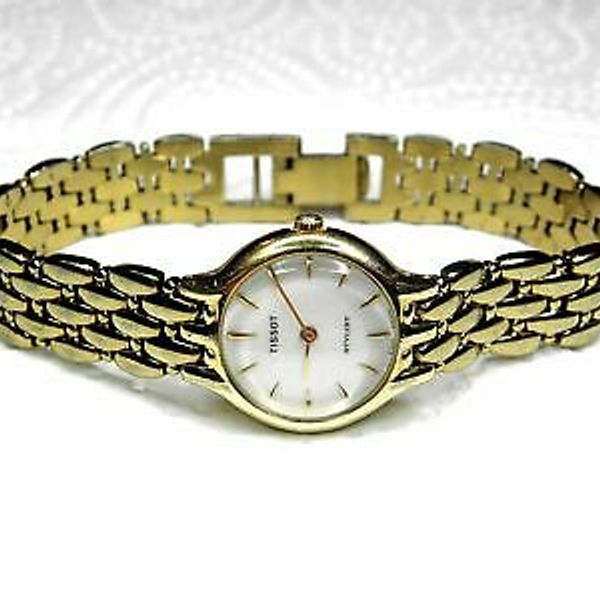 Tissot E240 Stylist Quarz Damenuhr vergoldet ETA 978.002 sehr guter ...