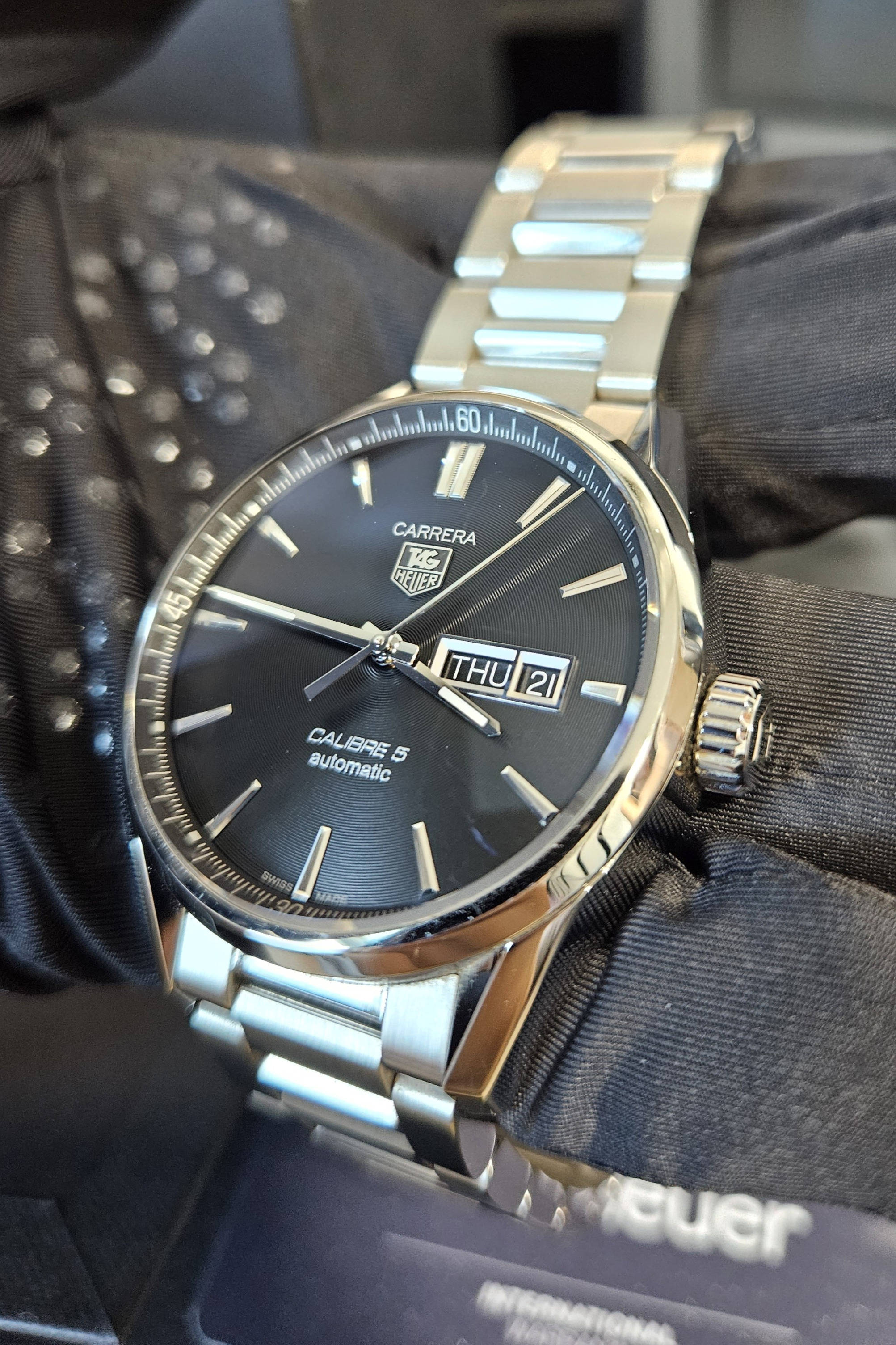 Tag Heuer Carrera (2022) 41mm Automatic Watch Calibre 5 Day-Date WAR201A.BA0723 | WatchCharts ...