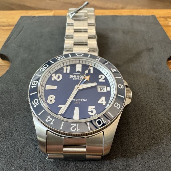 Shinola Monster GMT | 40mm Automatic | Navy Blue | Ceramic Bezel ...