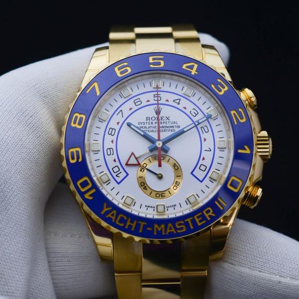 Fs:BNIB ROLEX 116688 18K SOLID GOLD YACHMASTER II BLUE HANDS RANDOM ...