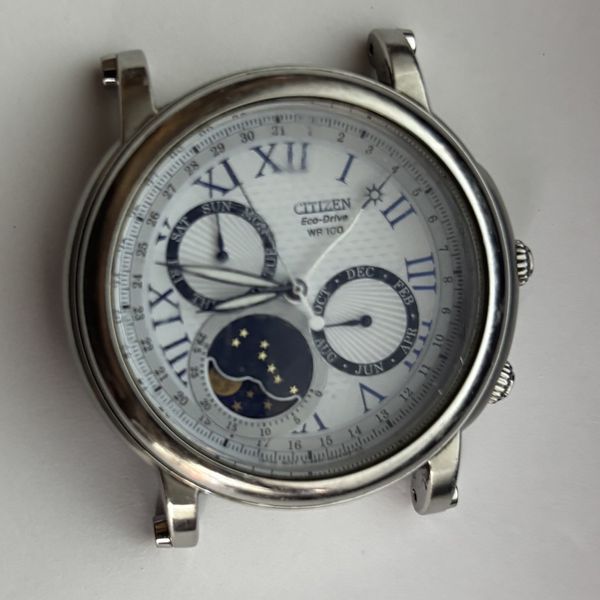RARE Citizen AP1015- Eco Drive Moon Phase 8651 Caliber CASE/WATCH ONLY ...