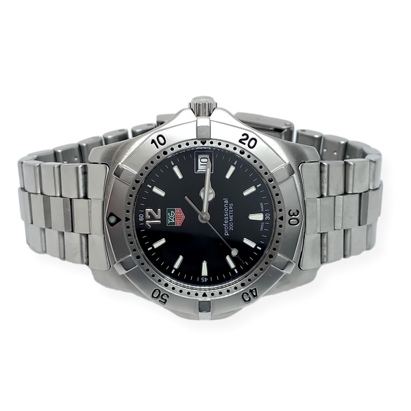 TAG Heuer 2000 Series Stainless Steel Black Dial Watch WK1110-1 Mint Condition | WatchCharts ...