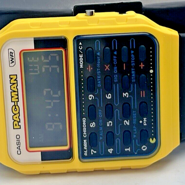 CASIO X PAC-MAN CA-53WPC-1BER MONOCHROMATIC DIAL WATCH LIMITED EDITION ...