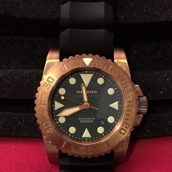 FS: Helson Bronze Sharkdiver 45mm Complete - NEVER WORN | WatchCharts ...