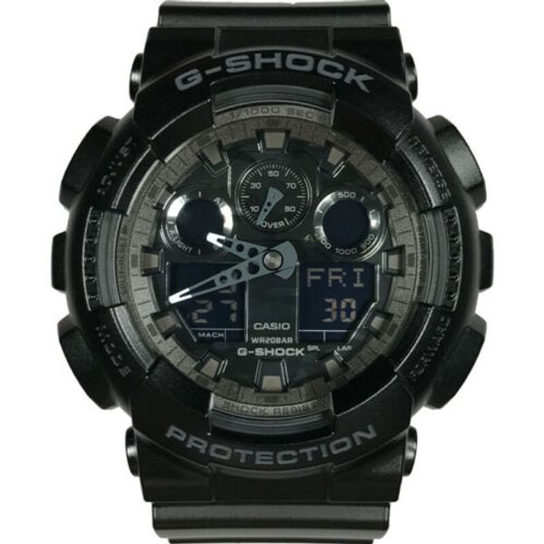 New Casio G Shock Ga 100cf 1a Analog Digital Dial Black Resin Mens