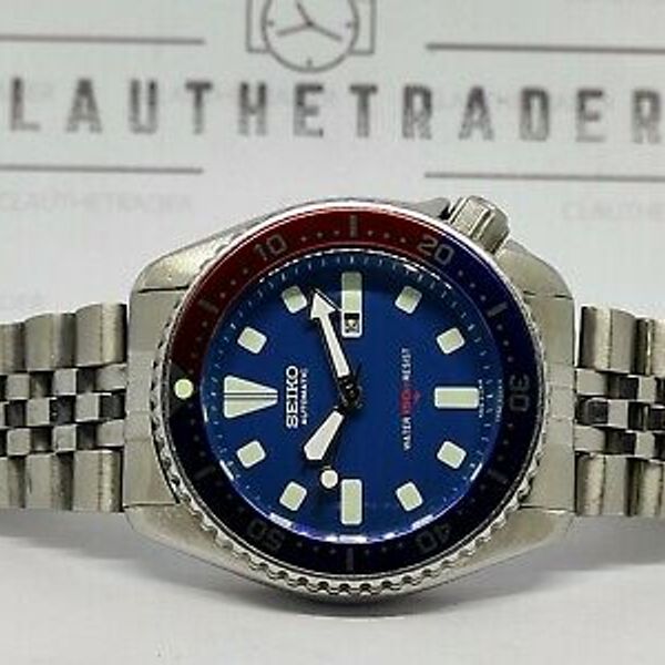 VINTAGE SEIKO DIVER 4205-0152 BLUE FACE AUTOMATIC WATCH S.N: 430665 ...