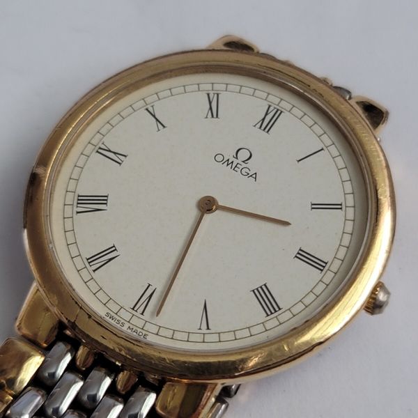 Omega De Ville Wristwatch Two Tone Roman Numeral Dial Quartz Not ...
