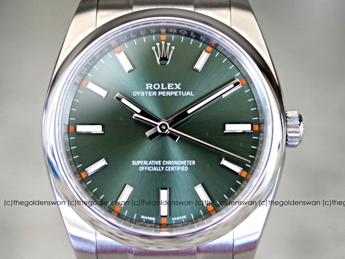 FSOT: Rolex Oyster Perpetual Olive Green Dial | WatchCharts