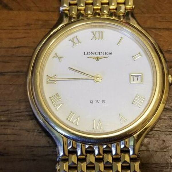 VTG Longines QWR Swiss L161.4 Quartz Mens Goldtone Wristwatch Untested ...