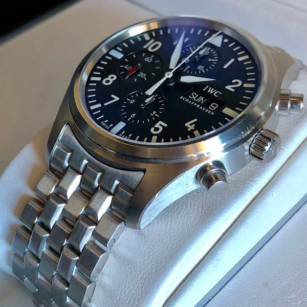 IWC Pilots Chronograph 3717-04 w/ HODINKEE Strap | WatchCharts Marketplace