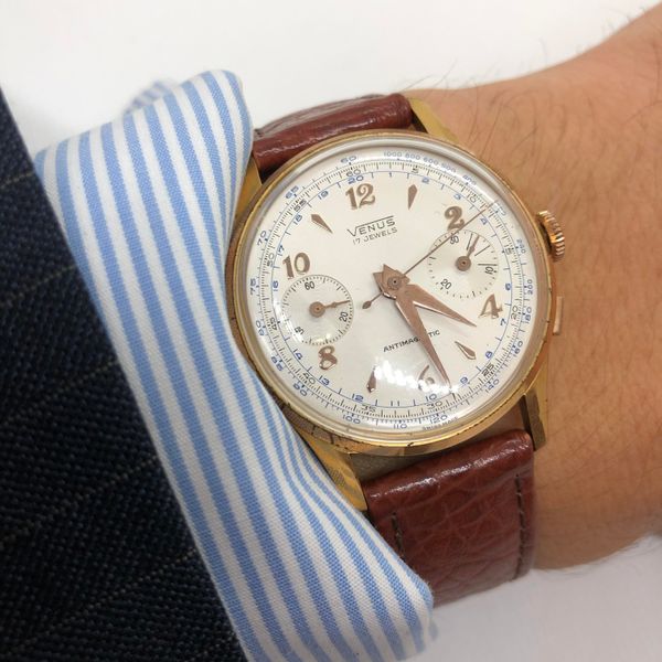 [WTT/WTS] Beautiful vintage Venus Chronograph. Fully functional. Gold ...