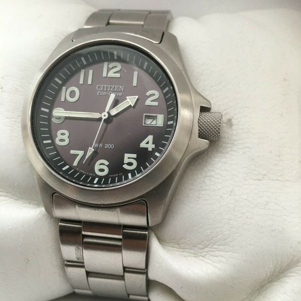 Citizen Men's Eco Drive Date 200 meters WR B872-H23249 Arabic Dial ...