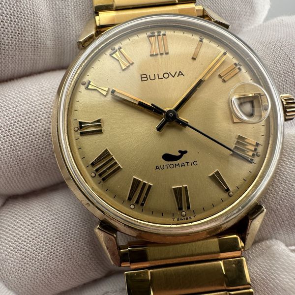 1971 Bulova Sea King Date Men's Automatic Wristwatch 11 ANACD 10k RGP ...