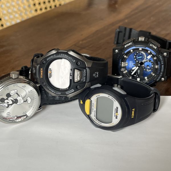 LOT OF 4* TIMEX, CASIO, & MICKEY MOUSE MENS WATCHES - SEE PHOTOS ...