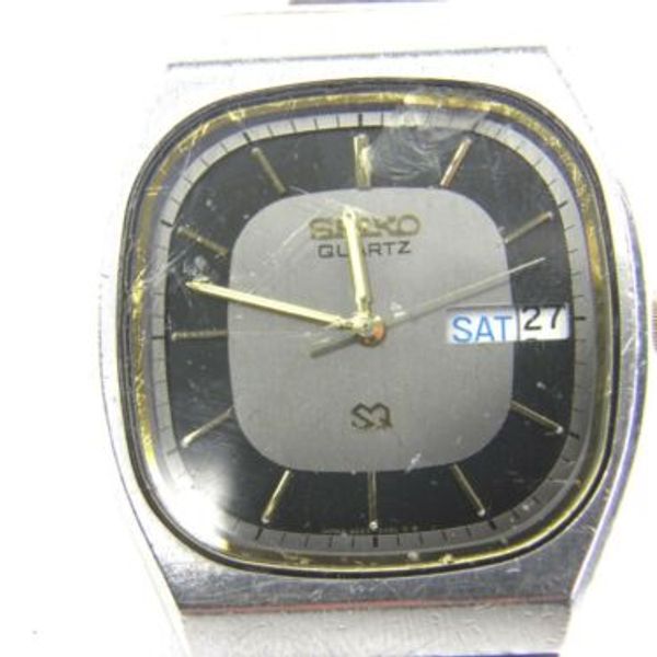 Vintage Mens Seiko SQ Day Date 8223-5360 stainless steel quartz wrist watch | WatchCharts