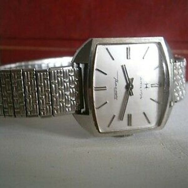 NOW WORKING!! Vintage Mens Hamilton Thin O Matic Square Face Watch ...
