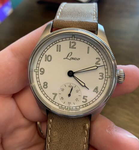 Laco Cuxhaven Navy Watch REF 862104 Enamel Dial Handwinding Vintage ...