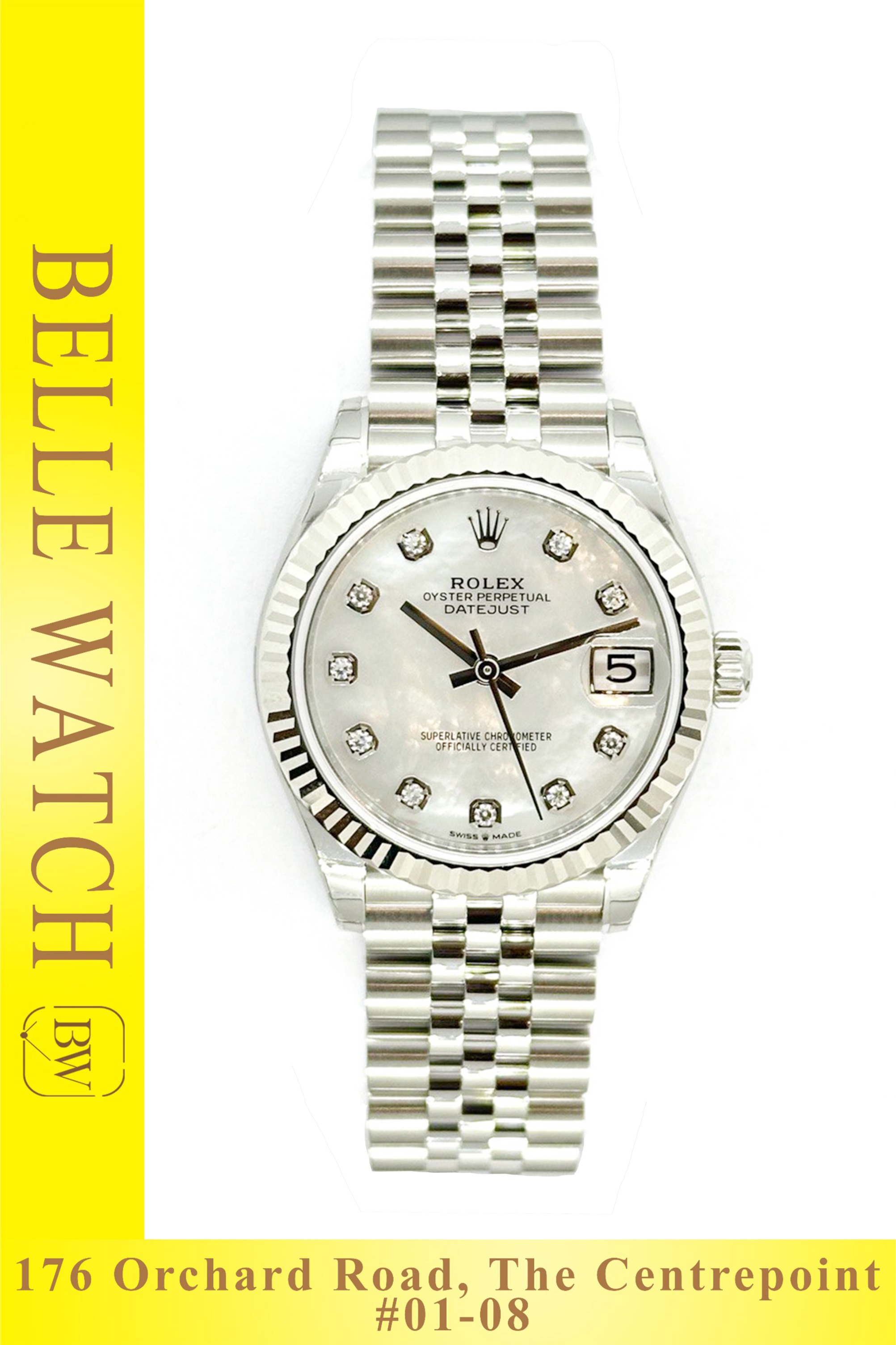 Brand New Rolex 278274 Datejust 31 White MOP 10pt Diamond Dial ...
