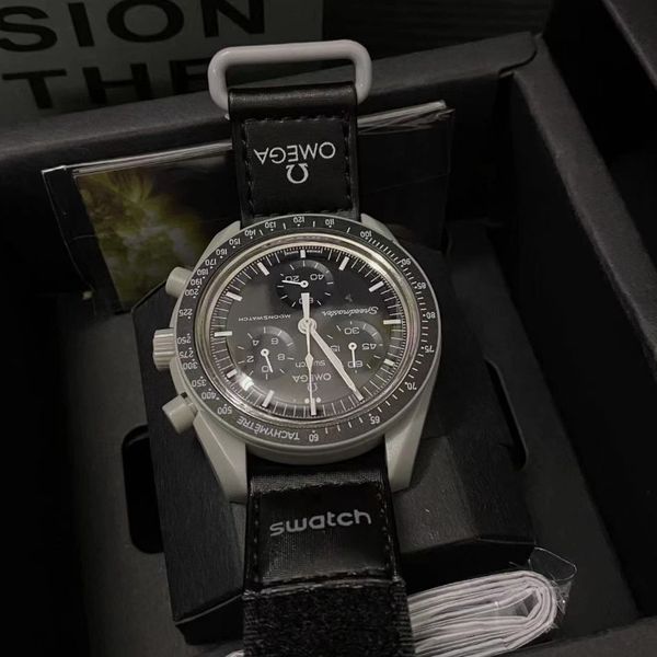 With Box-new x Omega Bioceramic Moonswatch Mission To The Moon Watch ...