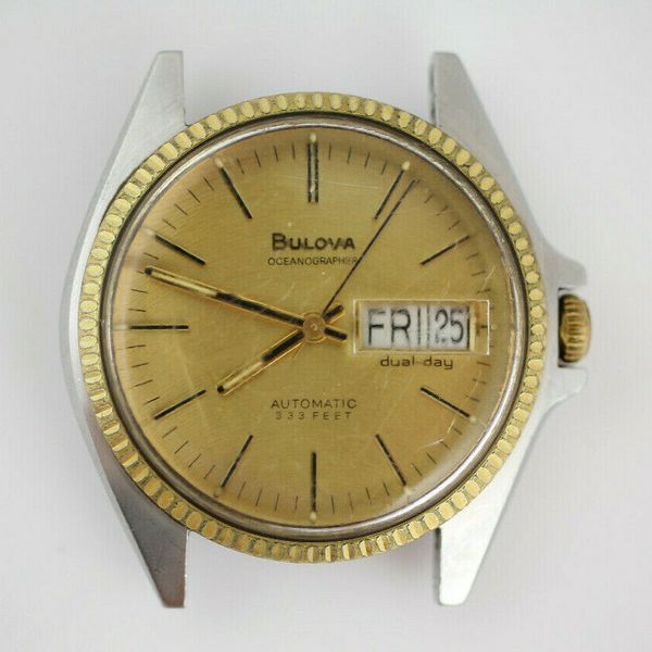 Vintage Bulova Oceanographer Dual Day Automatic 333 Feet Watch Cal. ETA ...