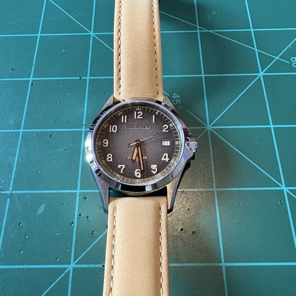 Berny ST2130 Frosted Dial Seagull Automatic Watch. 10 ATM, Sapphire ...
