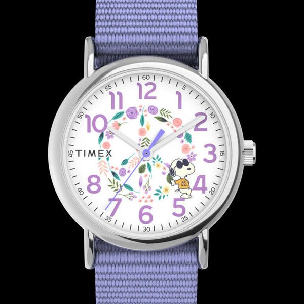 Timex Weekender X Peanuts Snoopy In Bloom 38mm Fabric Strap Indiglo ...