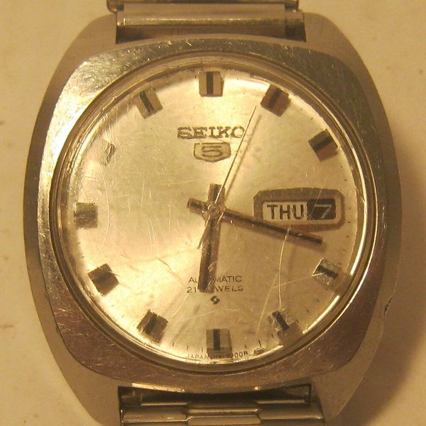 SEIKO 5 Automatic 21 Jewel Men's Watch w Day/Date Window WORKS Great ...
