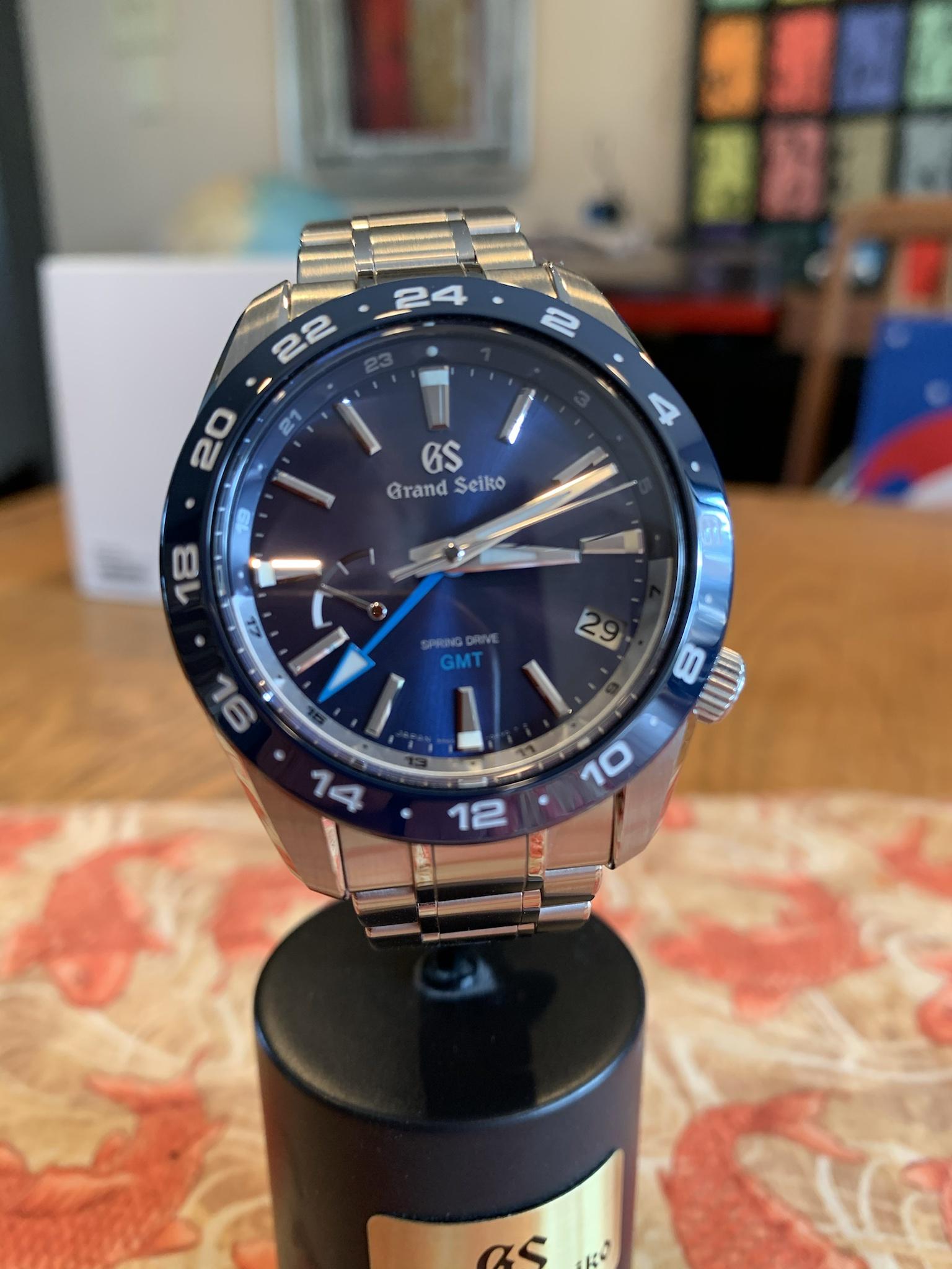 [WTS] Grand Seiko SBGE255 Spring Drive GMT Blue Full Set | WatchCharts ...