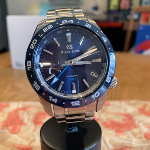 [WTS] Grand Seiko SBGE255 Spring Drive GMT Blue Full Set | WatchCharts ...