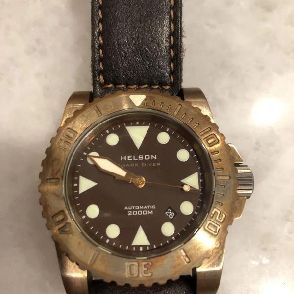 Helson 45mm Bronze Shark Diver with 24mm Lug Width - CHEAP ...